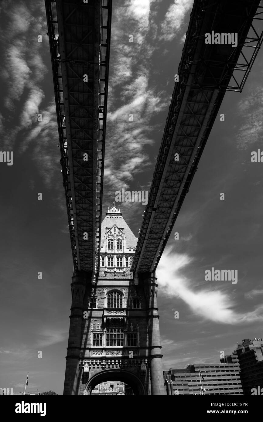 Summer, Tower Bridge, River Thames, (built 1886-1894) it is a combined ...