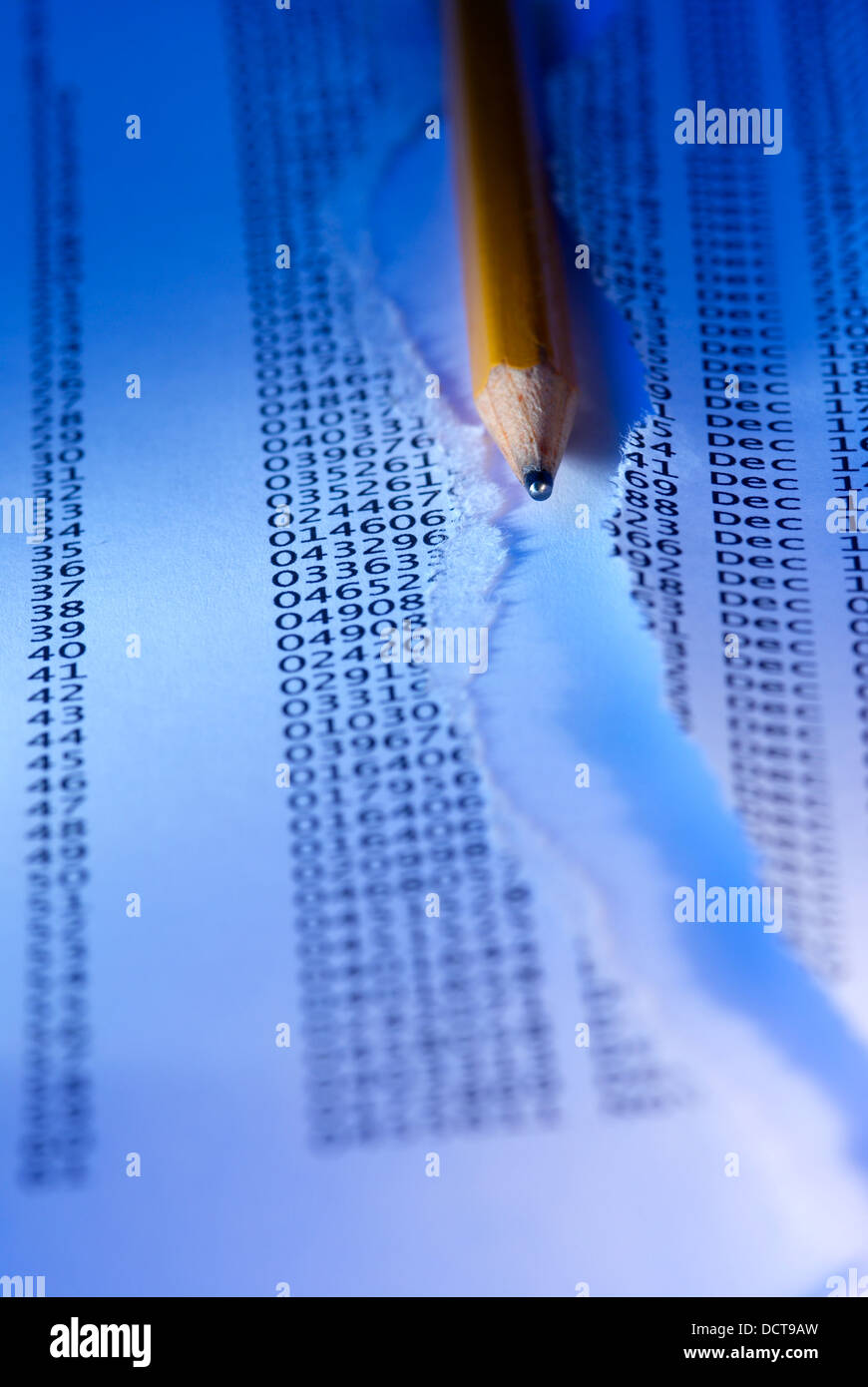 pencil and paper Stock Photo - Alamy