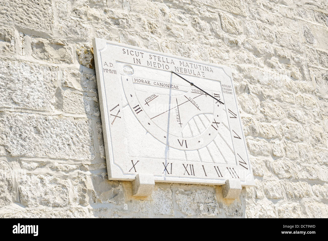 sundial, Italy, Friaul-Julian Venetia, Castelmonte Stock Photo - Alamy