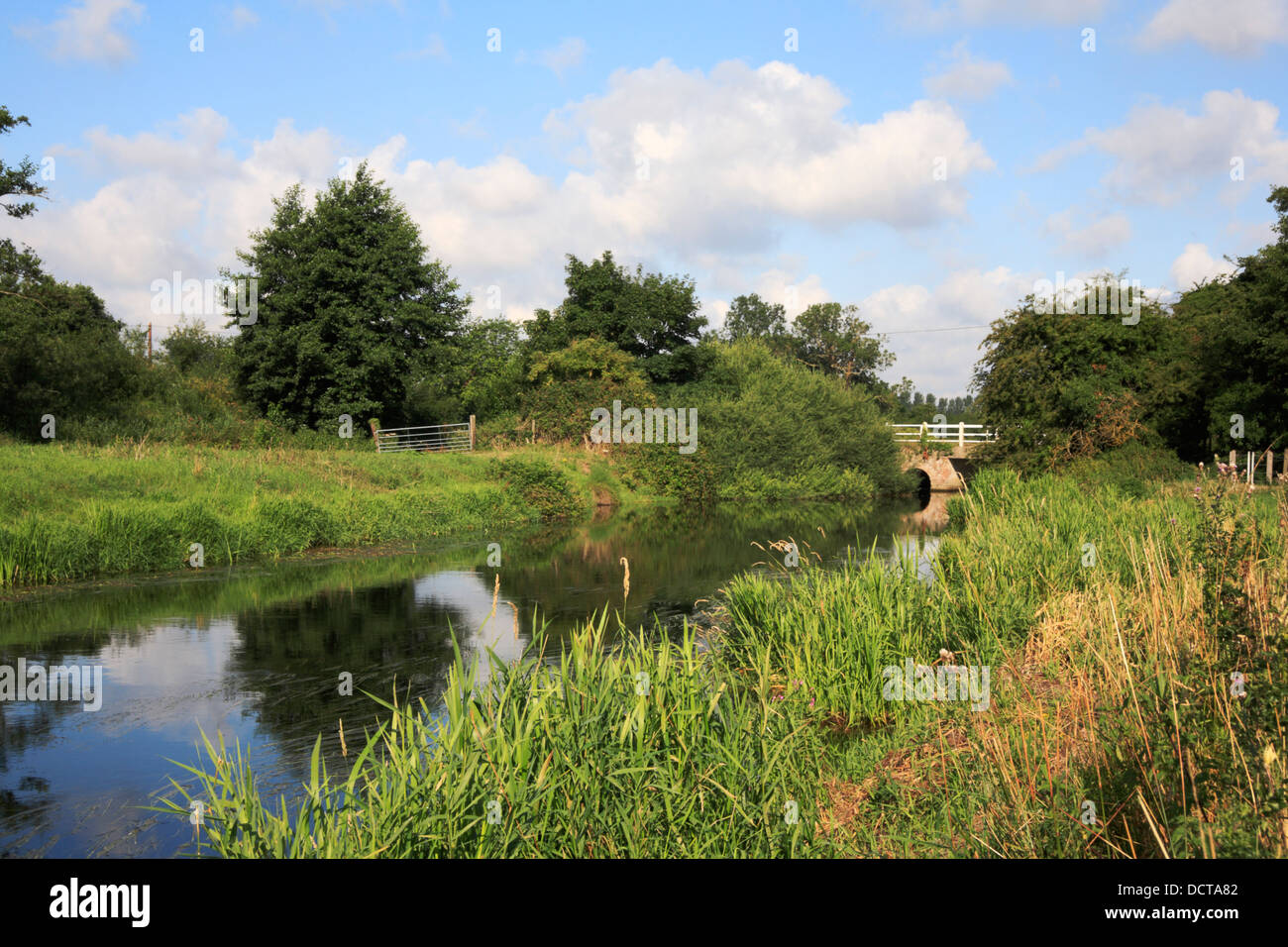A view of the River Bure and the new Mayton Bridge at Little Hautbois ...