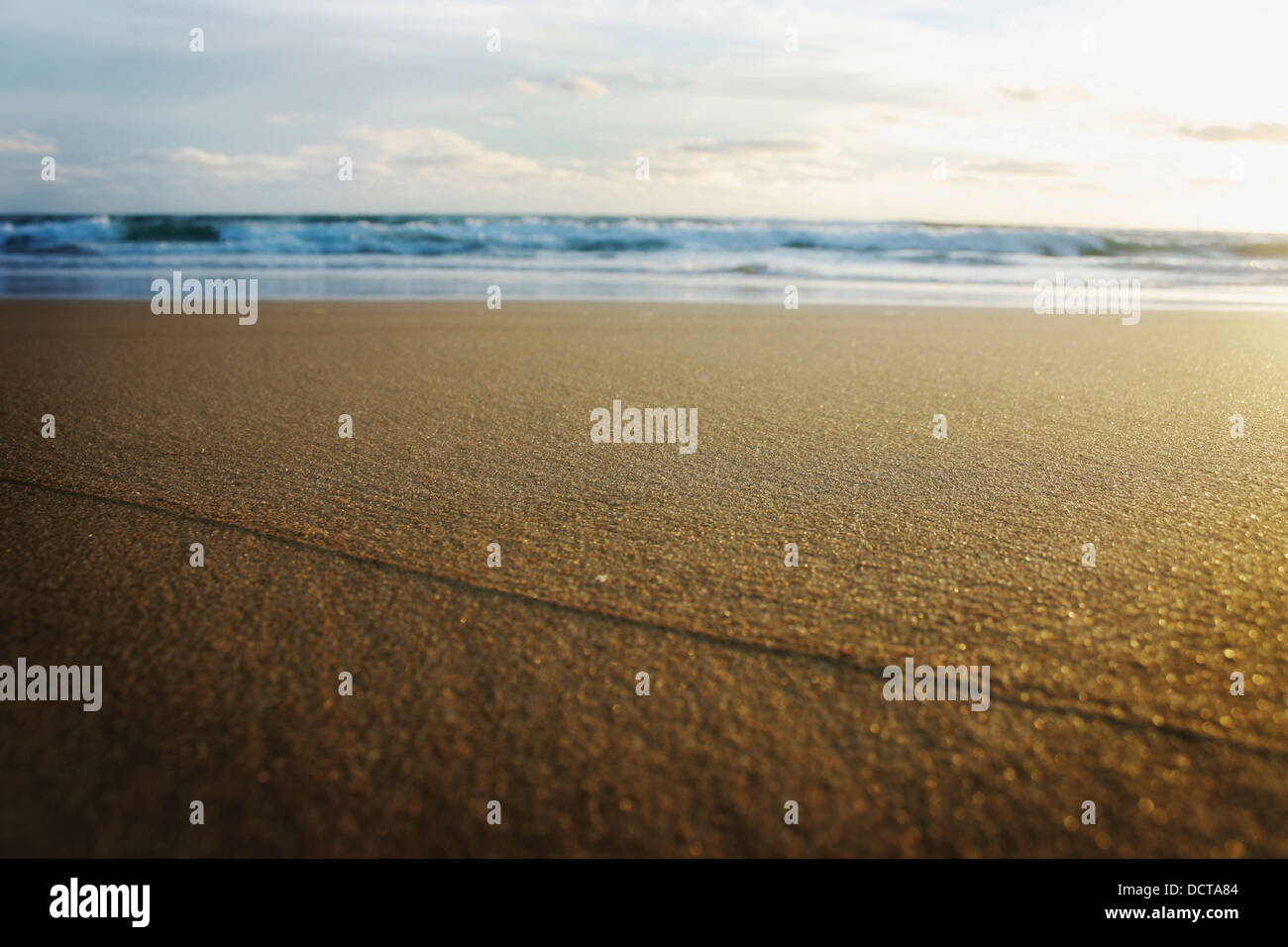 Water Lines On A Sandy Beach; Australia Stock Photo - Alamy