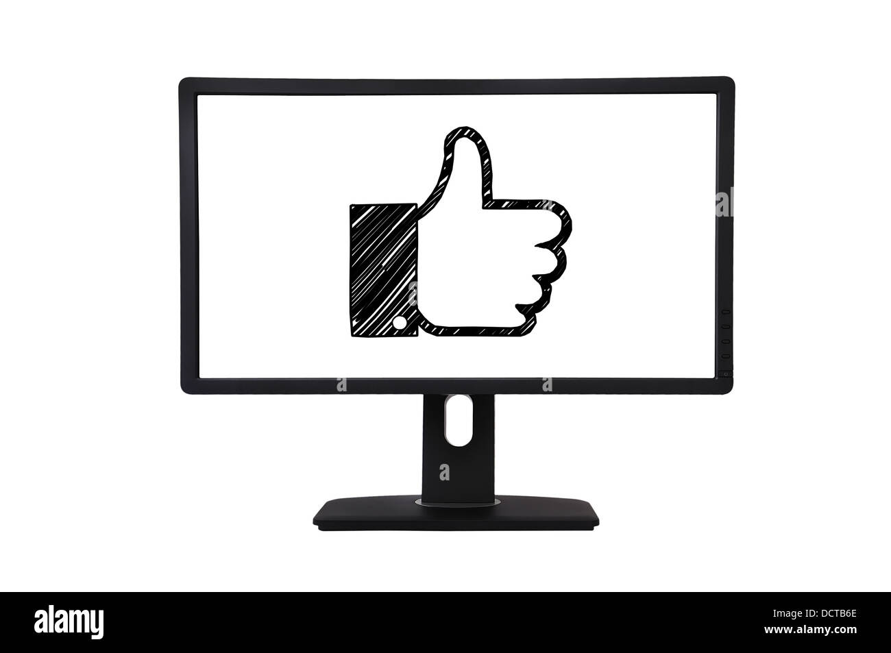 monitor with like symbol Stock Photo - Alamy