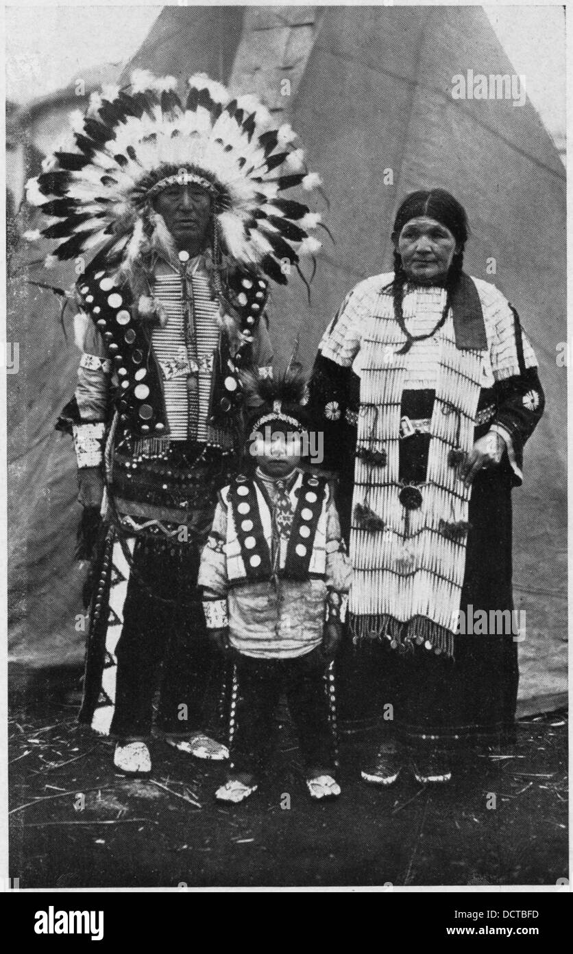 A historical image from Circus Sarrasani showing three Sioux Indians in ...