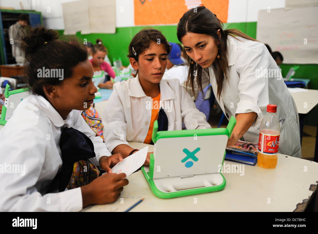 URUGUAY Montevideo , OLPC One Laptop per Child project is implemented on all public schools for ...