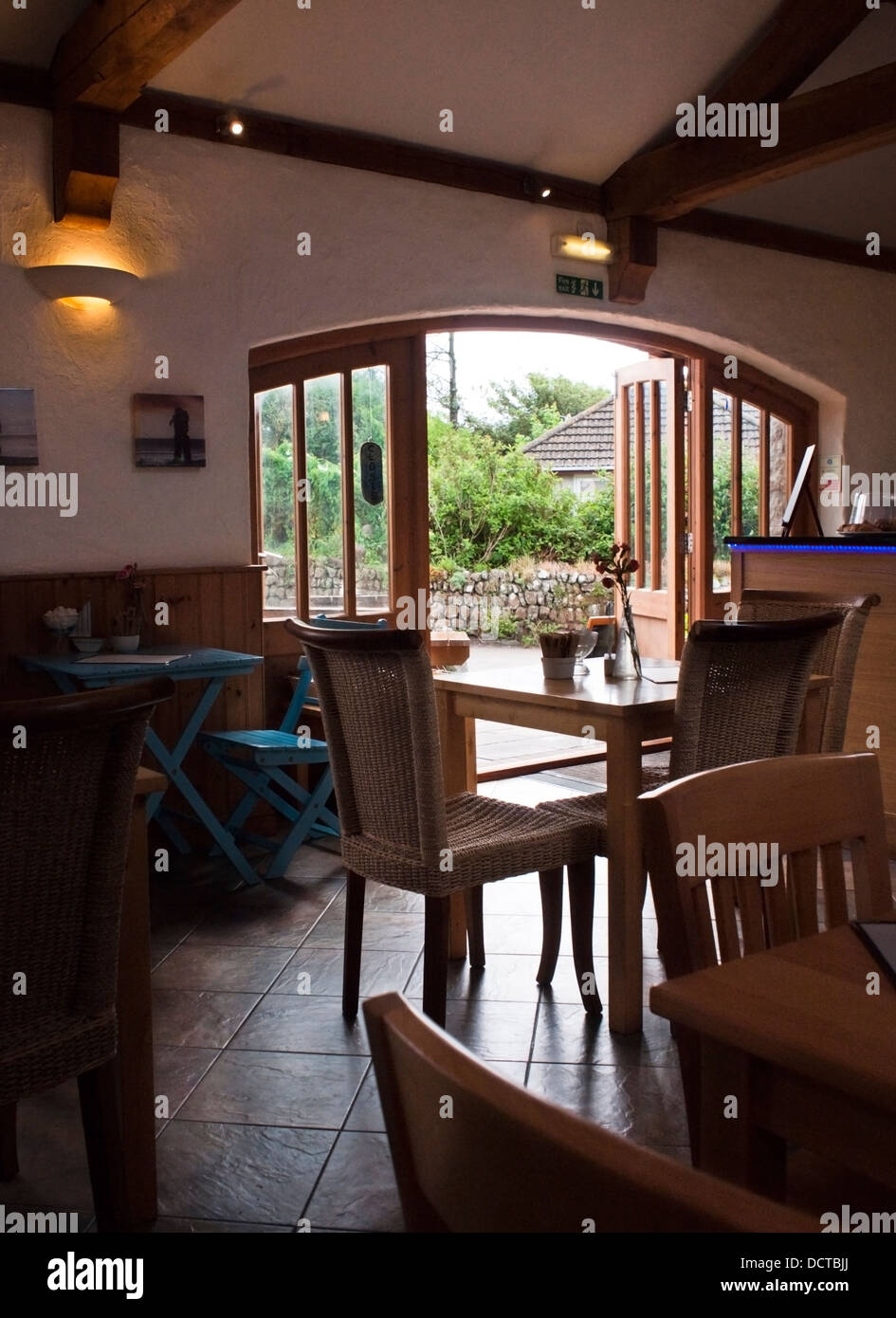 Lizard village on the Lizard Peninsula Cornwall England UK Coast Cafe ...