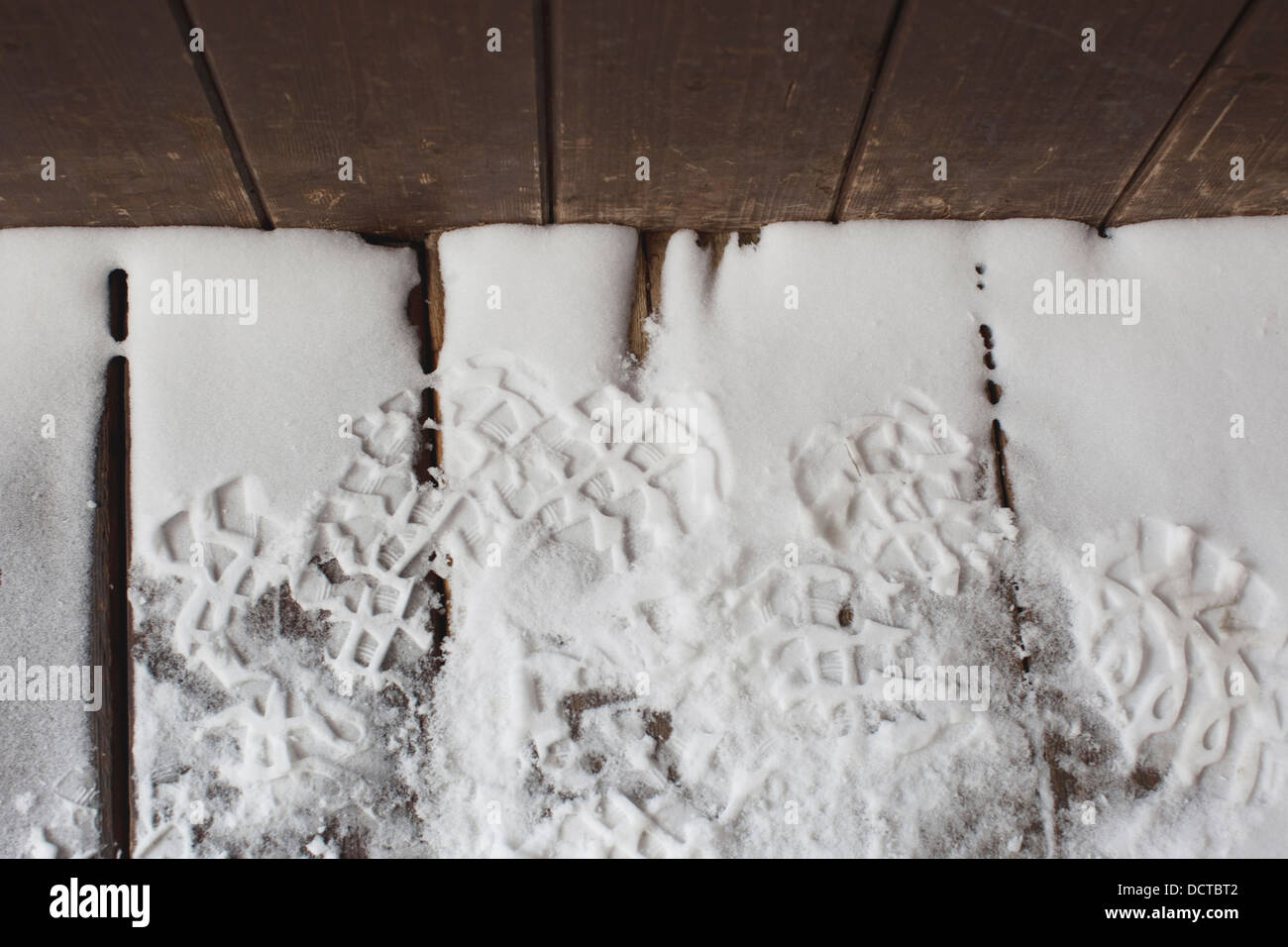 Boot Prints In The Snow; French Alps, France Stock Photo - Alamy