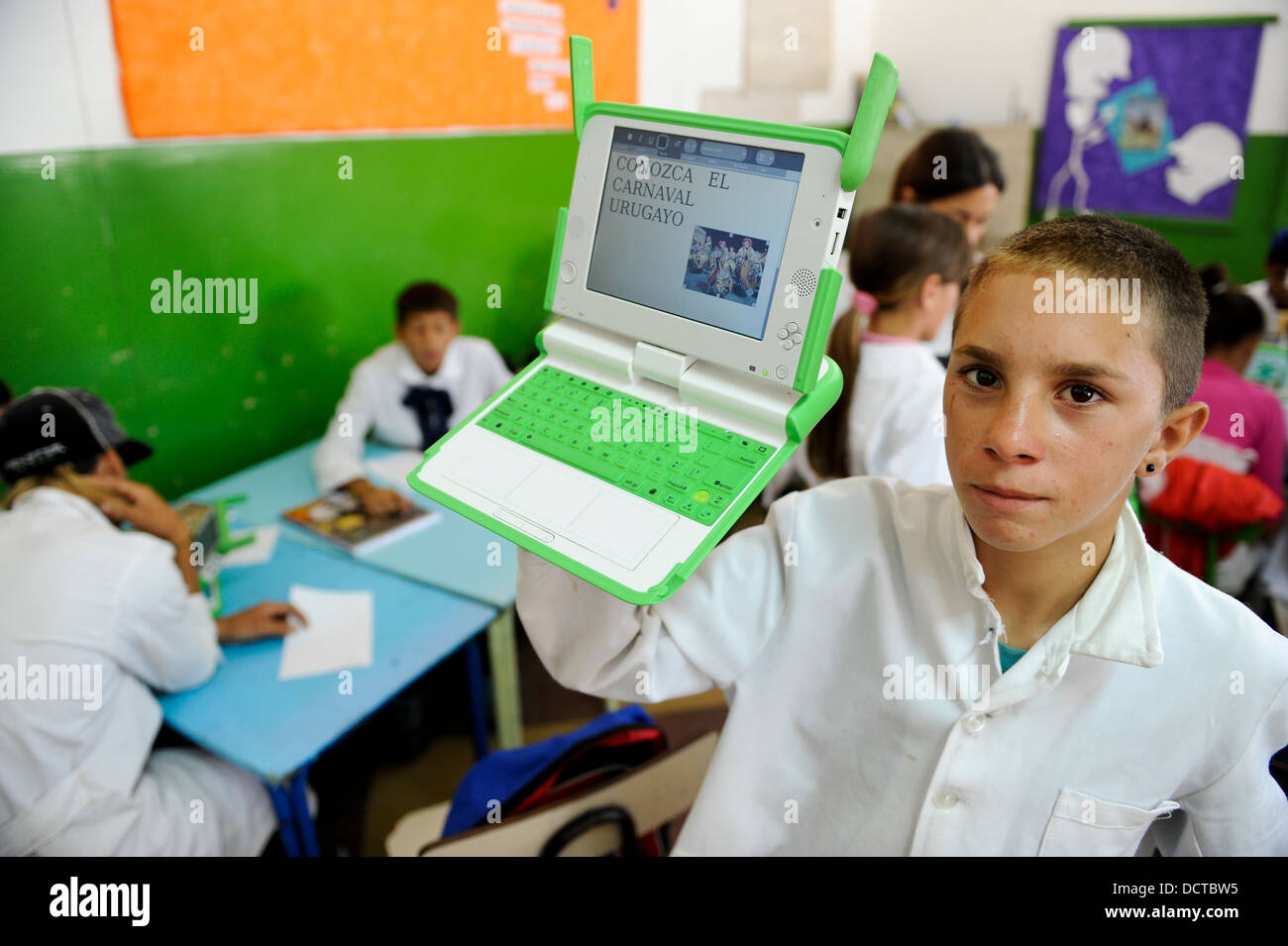 URUGUAY Montevideo , OLPC One Laptop per Child project is implemented ...