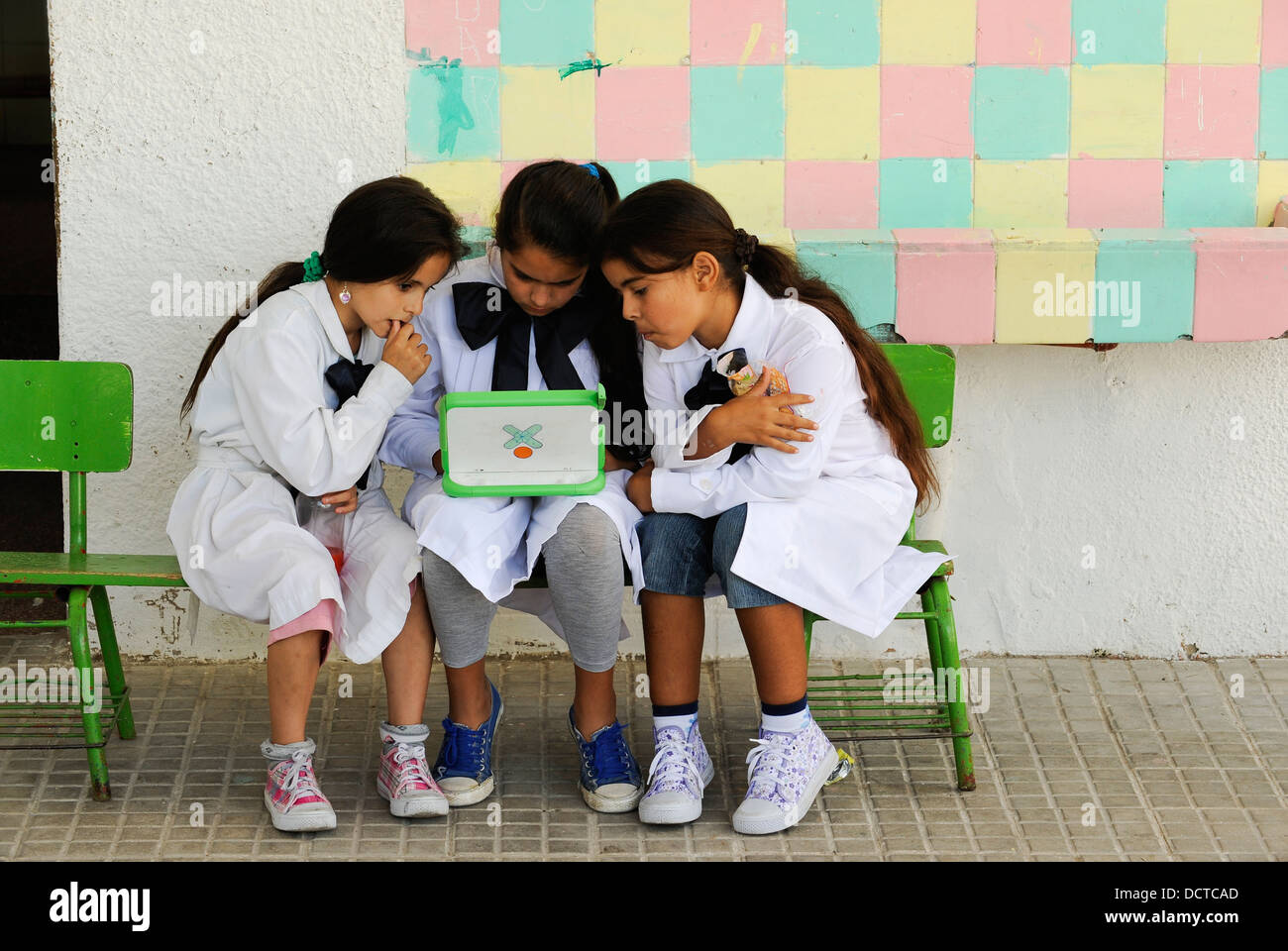 URUGUAY Montevideo , OLPC One Laptop per Child project is implemented ...