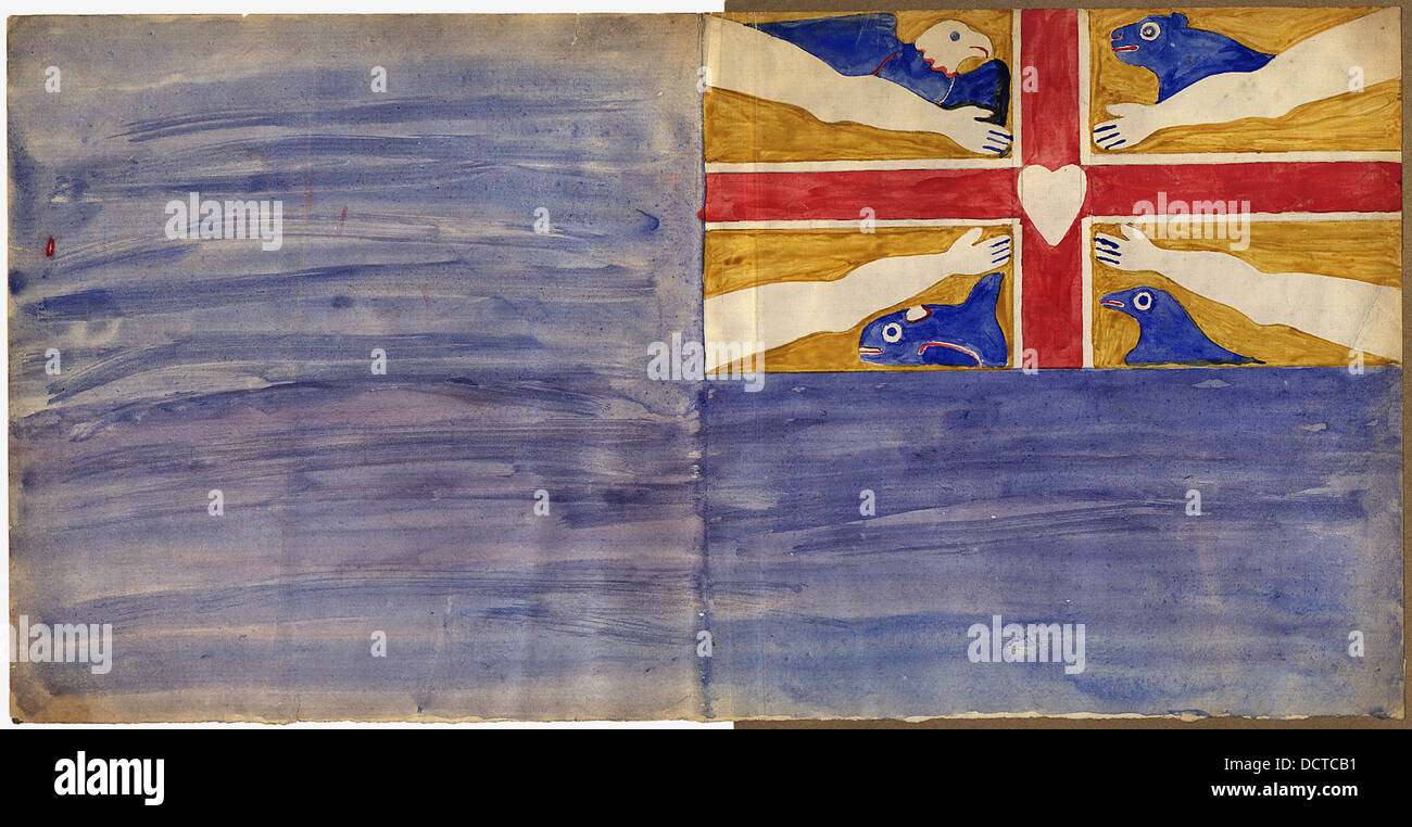 This is a color drawing, likely an artistic representation, capturing a ...