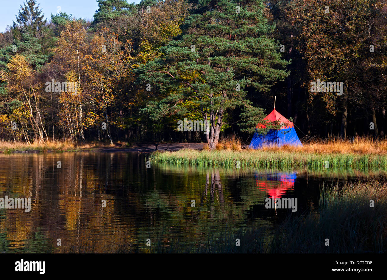 old fashioned tent in forest Stock Photo - Alamy