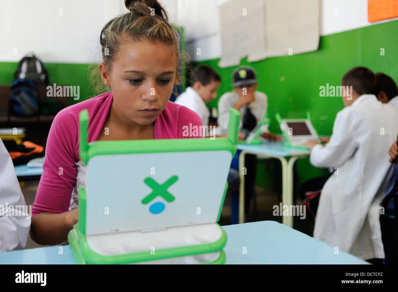 URUGUAY Montevideo , OLPC One Laptop per Child project is implemented ...