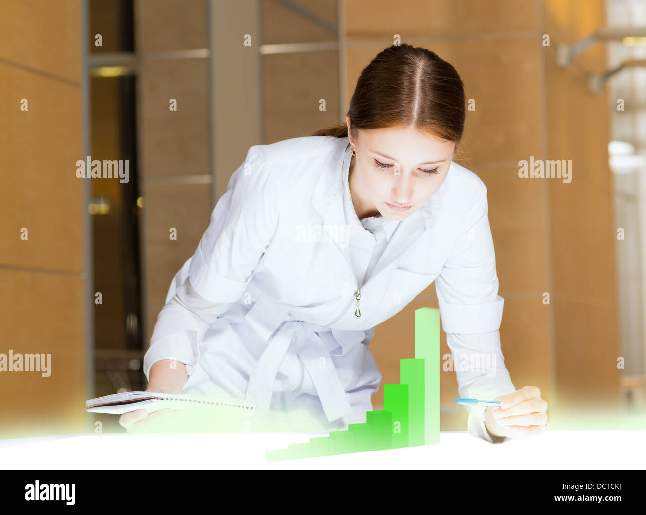 young woman doing research Stock Photo - Alamy