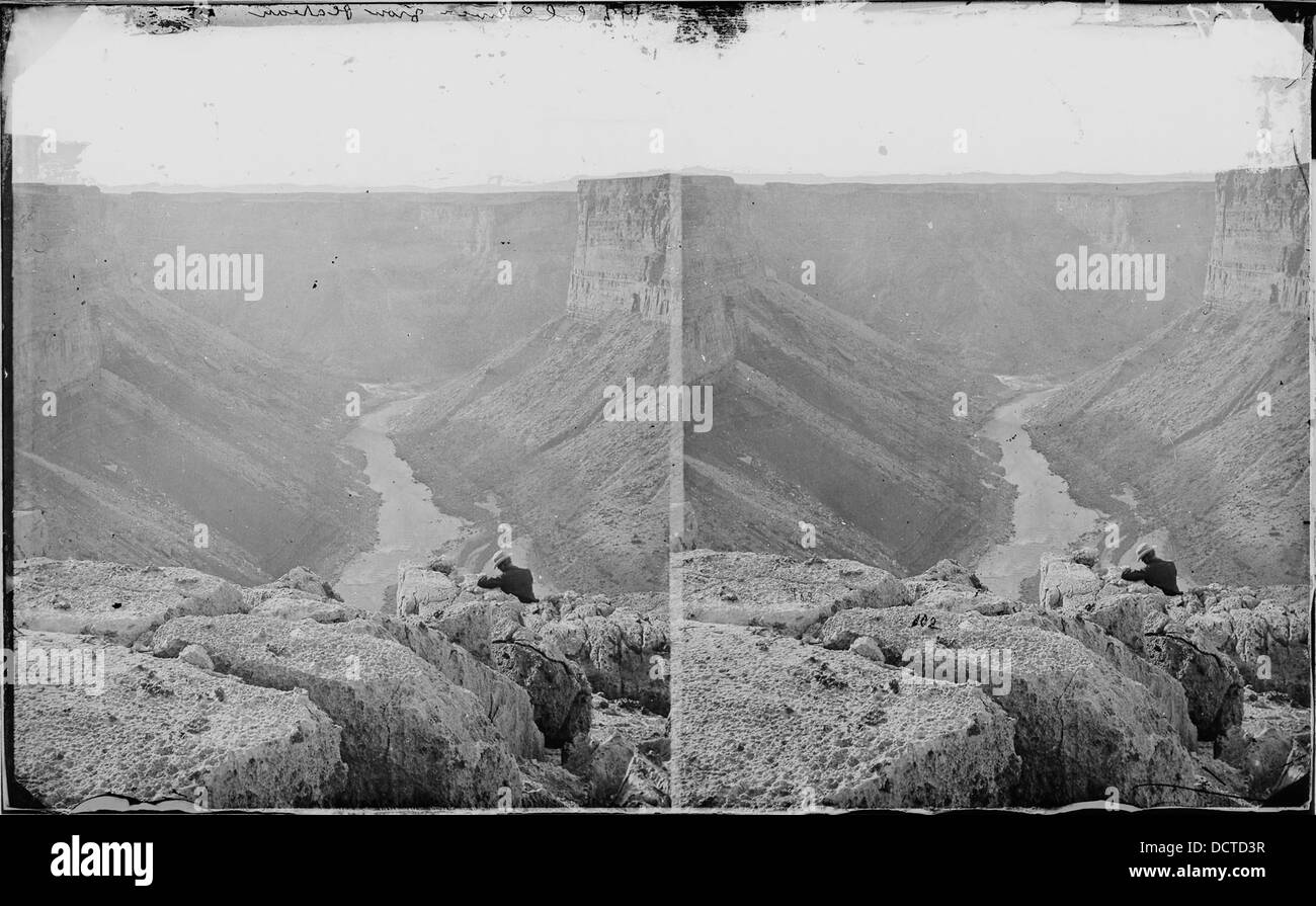 The Colorado River, seen from a plateau below the Paria River in Marble ...