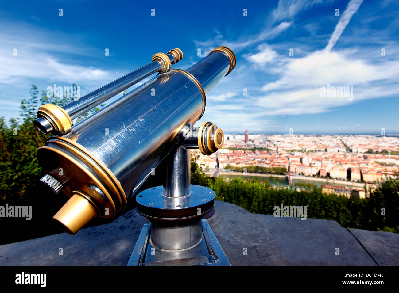 The aerial view at Lyon Stock Photo - Alamy