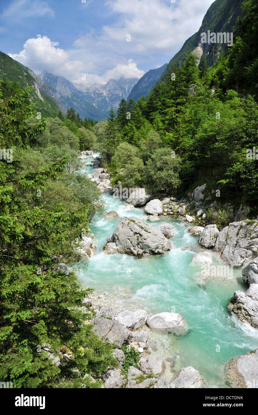 Soca / Isonzo river, Bovec, Slovenia Stock Photo - Alamy