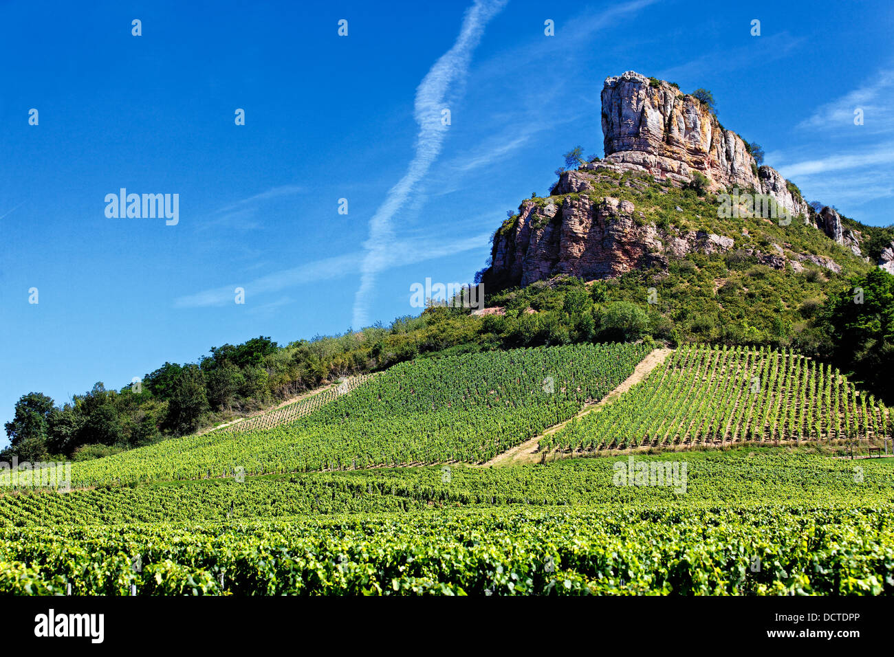 famous Solutre Rock Stock Photo - Alamy