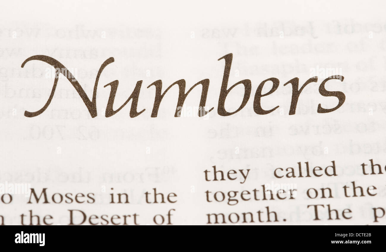 Book of numbers of the bible hi-res stock photography and images - Alamy