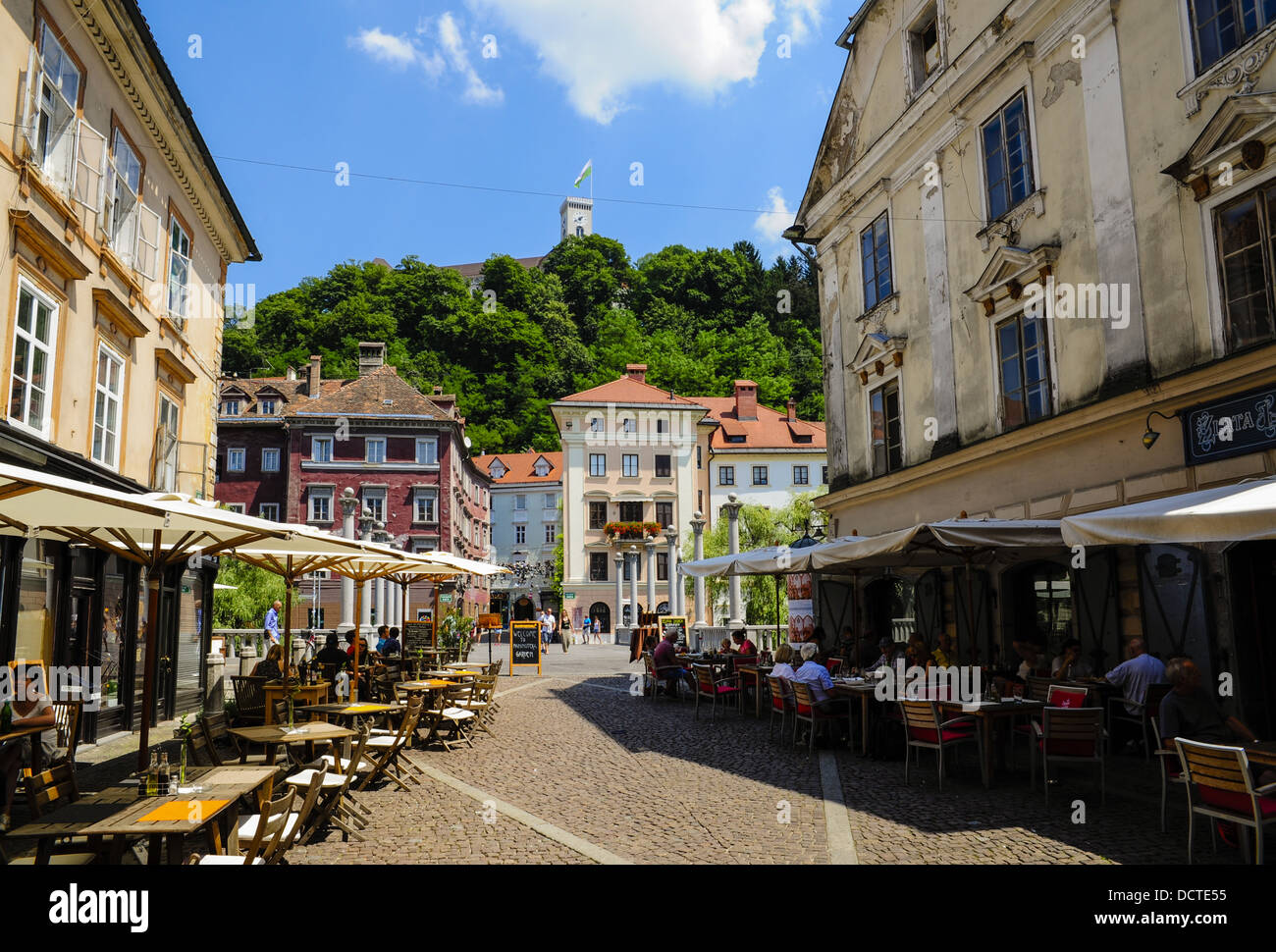 Ljubljana, old town, castle, Ljubljanski grad, Slovenia Stock Photo - Alamy