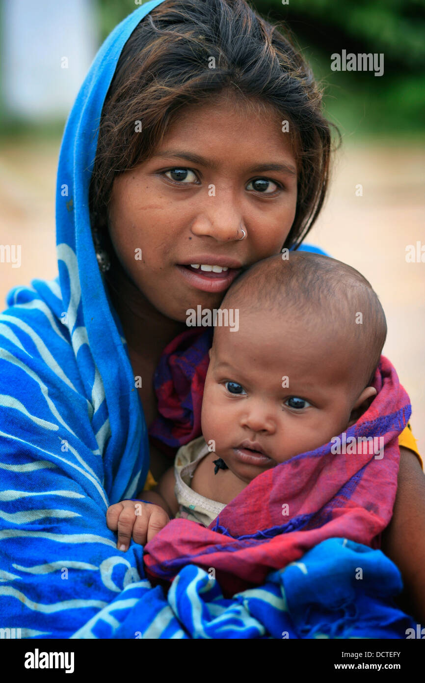 Young Woman With Baby Stock Photo - Alamy