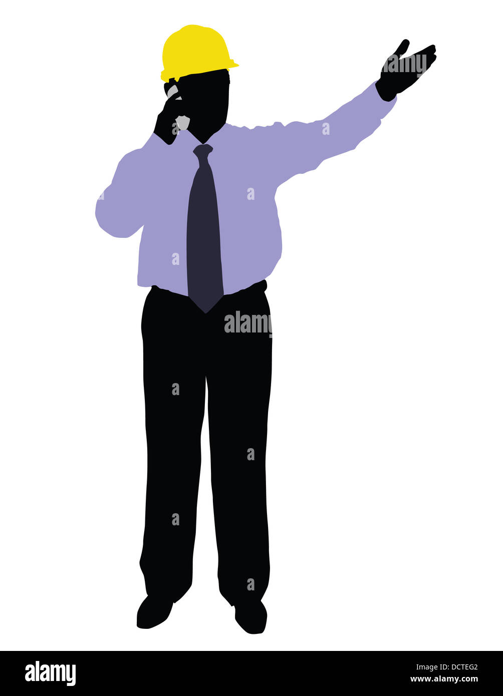 Builder silhouette Cut Out Stock Images & Pictures - Alamy