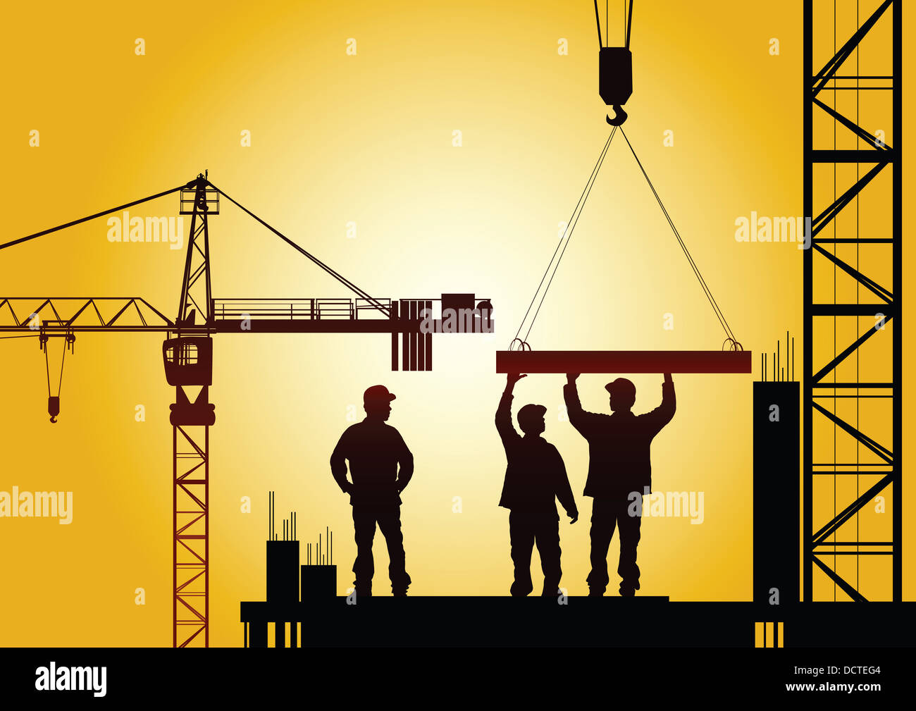 Construction worker shadow hi-res stock photography and images - Alamy