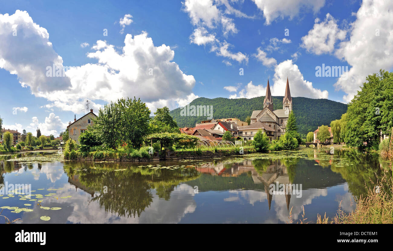 Town Kocevje with river, Slovenia Stock Photo - Alamy