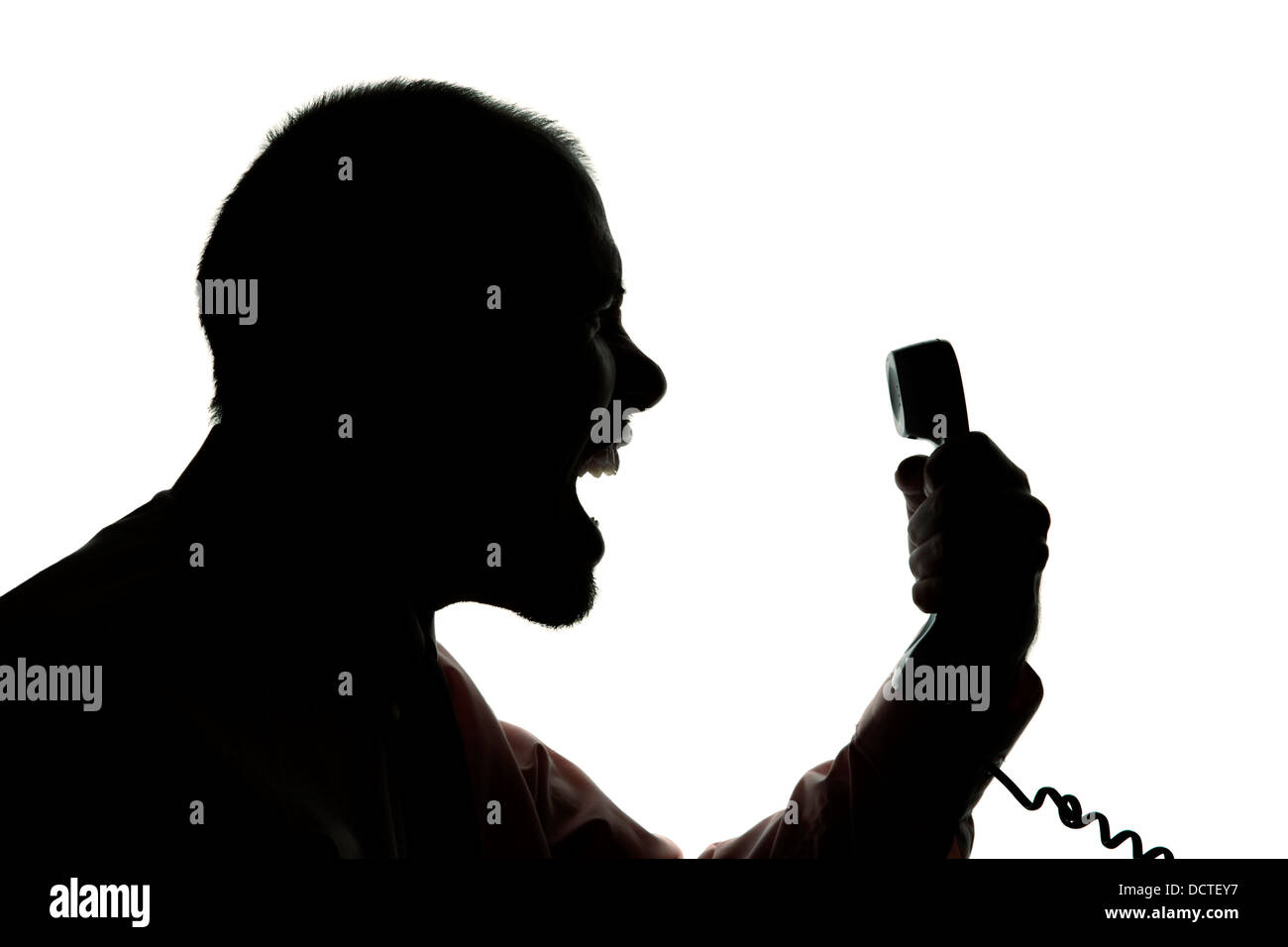 Man angry profile hi-res stock photography and images - Alamy