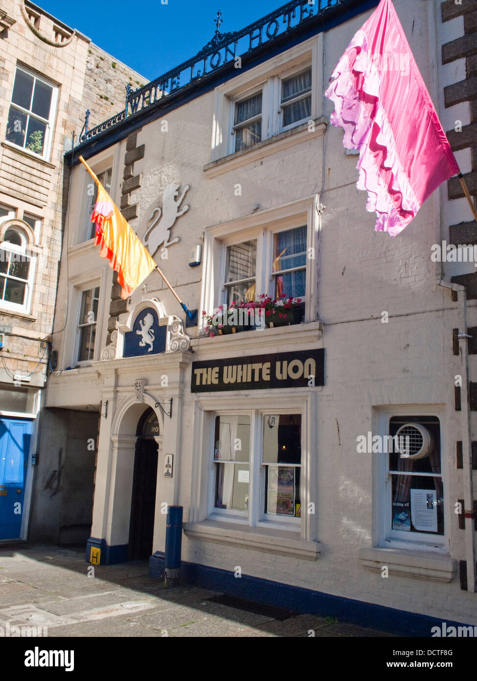 Penzance Town in Cornwall England UK White Lion Pub Stock Photo - Alamy