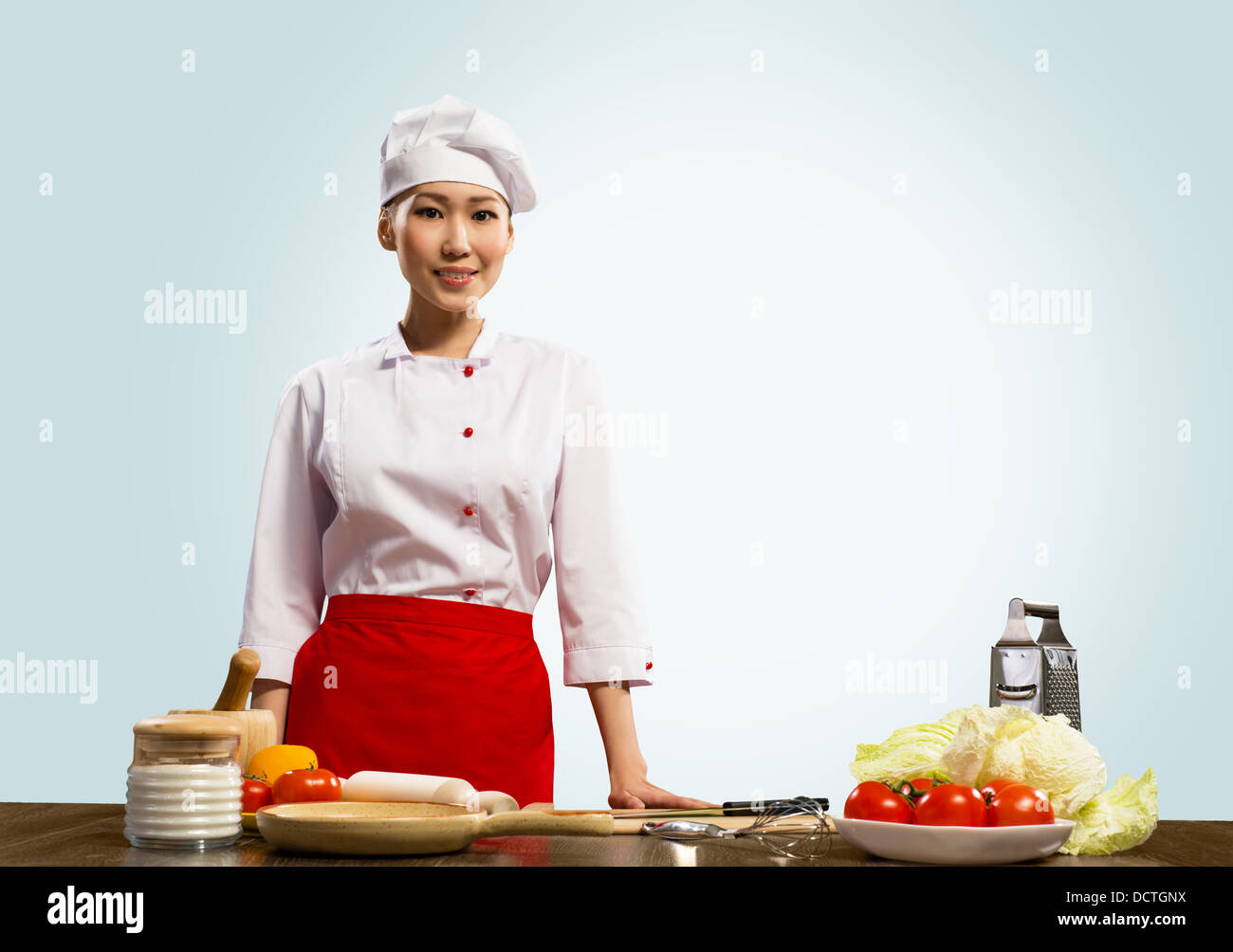 portrait of asian cook Stock Photo - Alamy