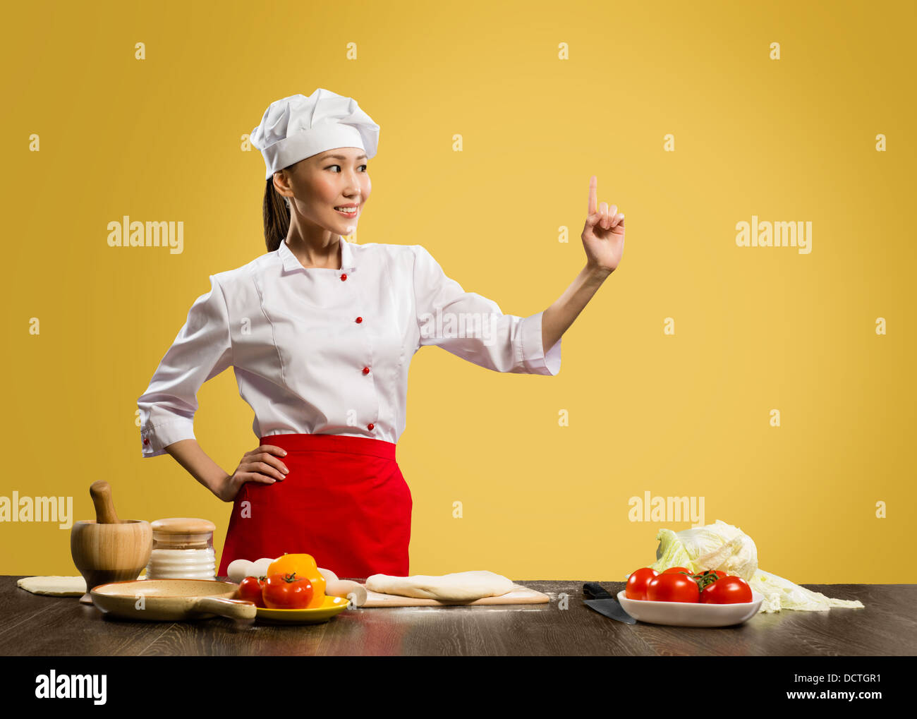 Asian female chef Stock Photo - Alamy