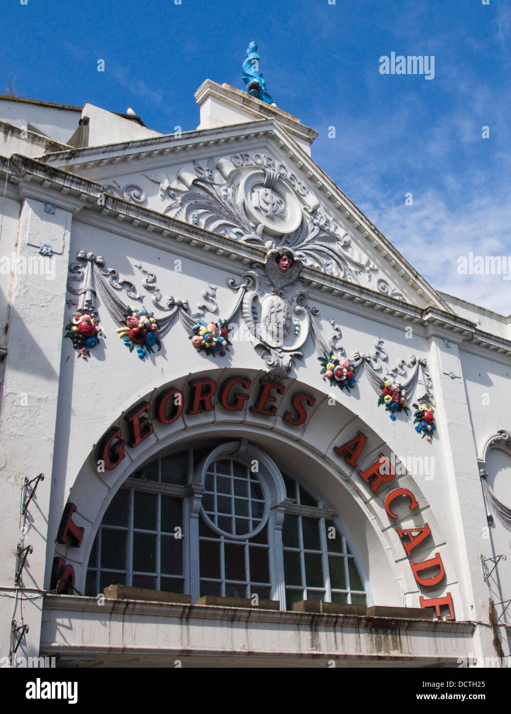 Falmouth a coastal town in Cornwall England UK St Georges Arcade Stock ...