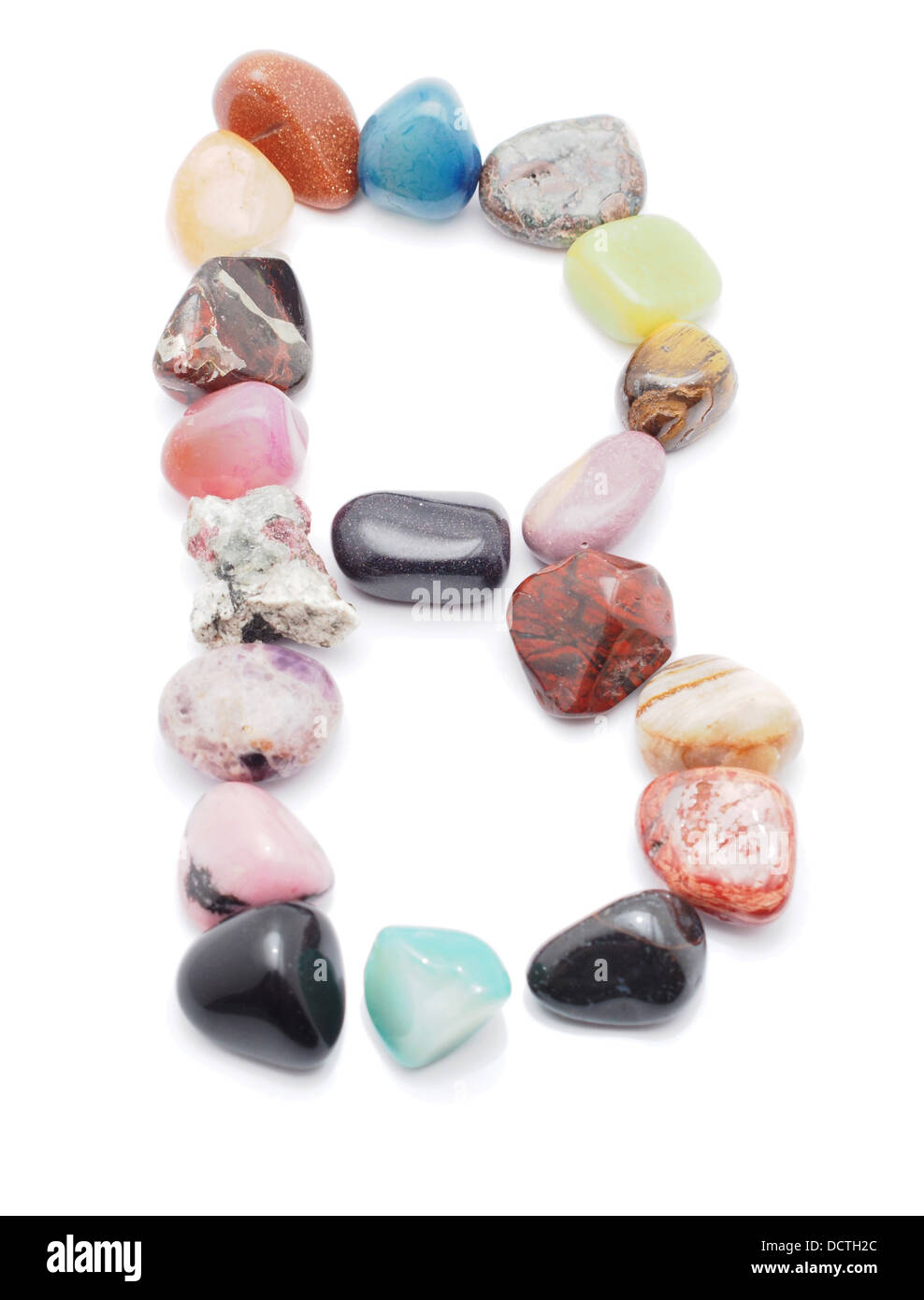 letter from minerals on a white background Stock Photo - Alamy