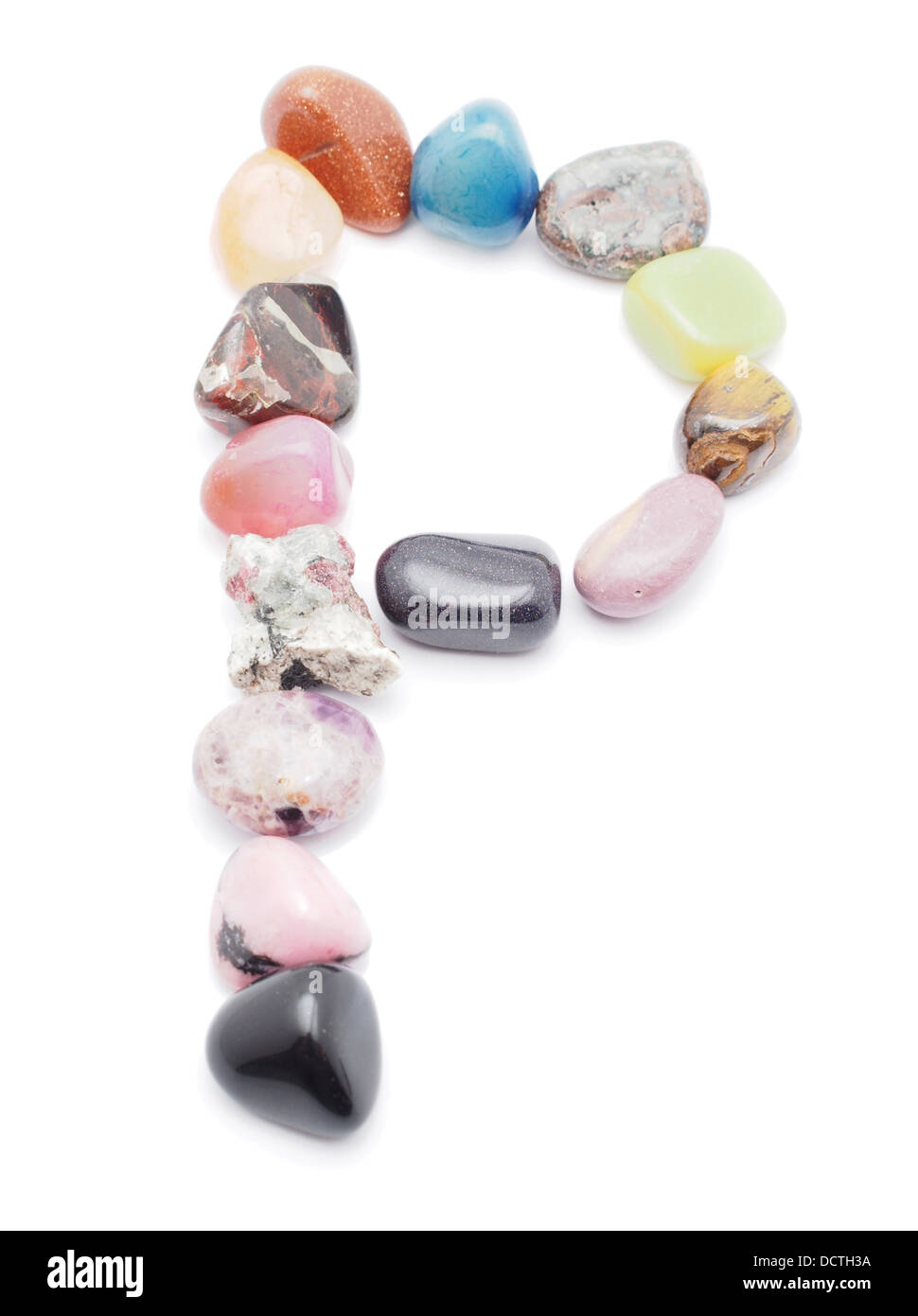 letter from minerals on a white background Stock Photo - Alamy