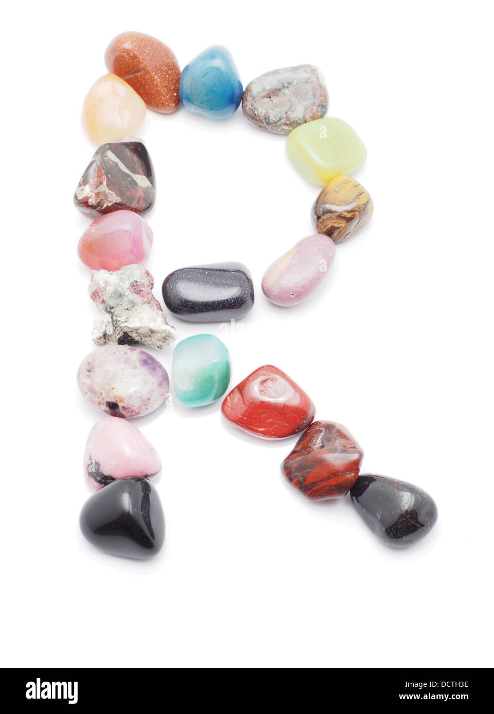 letter from minerals on a white background Stock Photo - Alamy