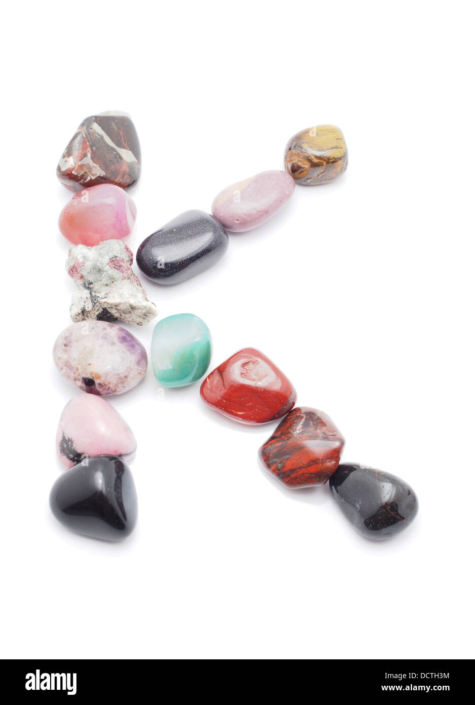 letter from minerals on a white background Stock Photo - Alamy