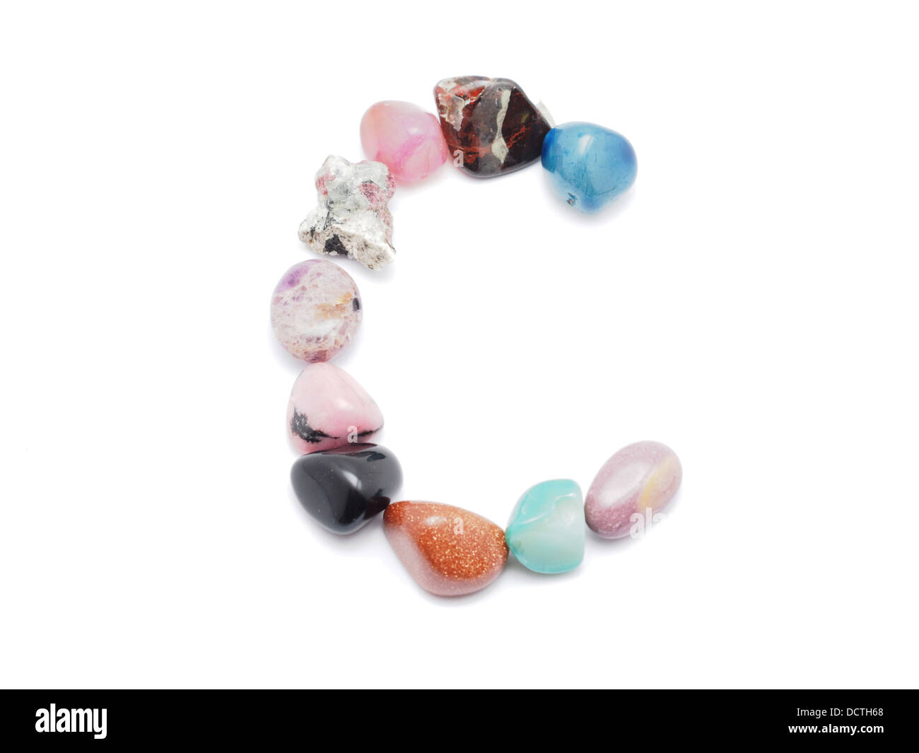 letter from minerals on a white background Stock Photo - Alamy