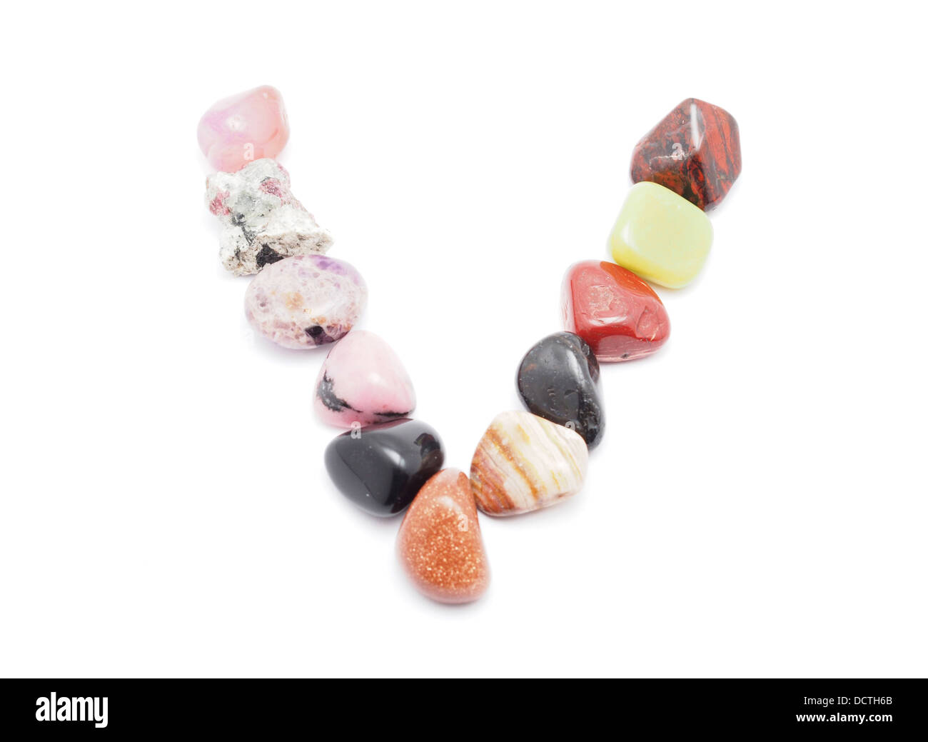 letter from minerals on a white background Stock Photo - Alamy