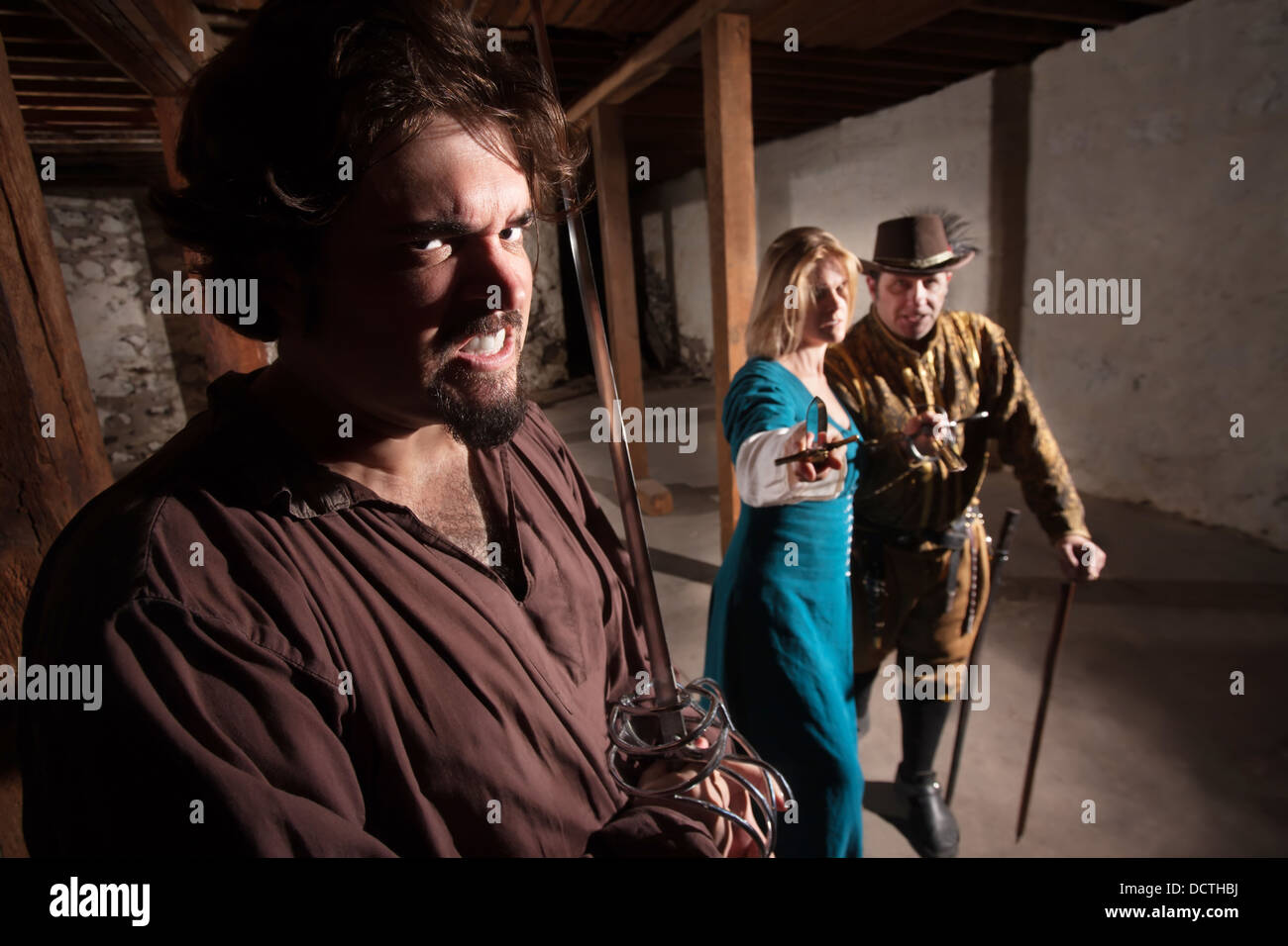 Intimidating Middle Ages Group Stock Photo - Alamy