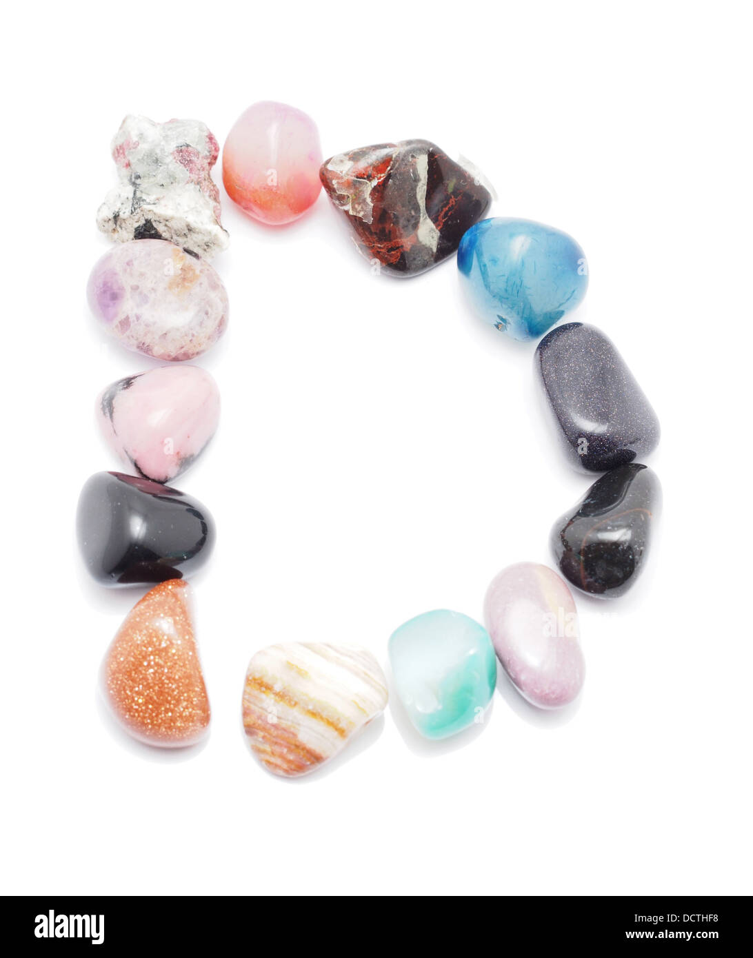 letter from minerals on a white background Stock Photo - Alamy