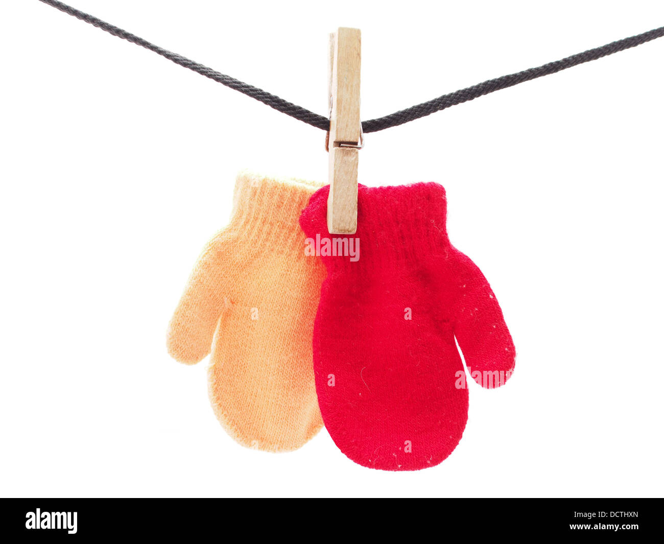 mittens on a white background Stock Photo - Alamy