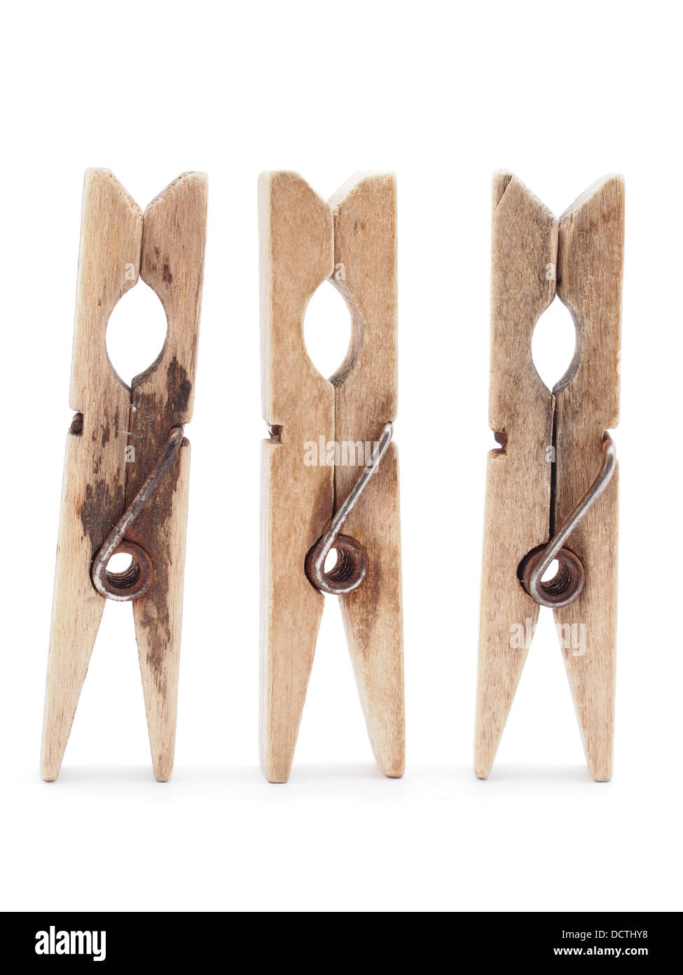 wooden peg on a white background Stock Photo - Alamy