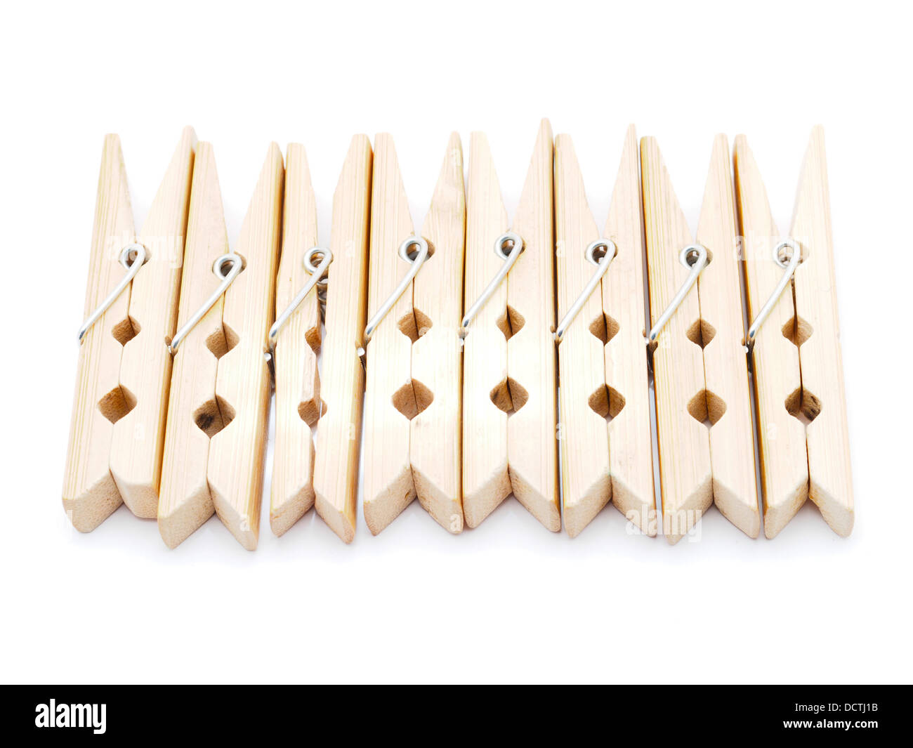 wooden peg on a white background Stock Photo - Alamy