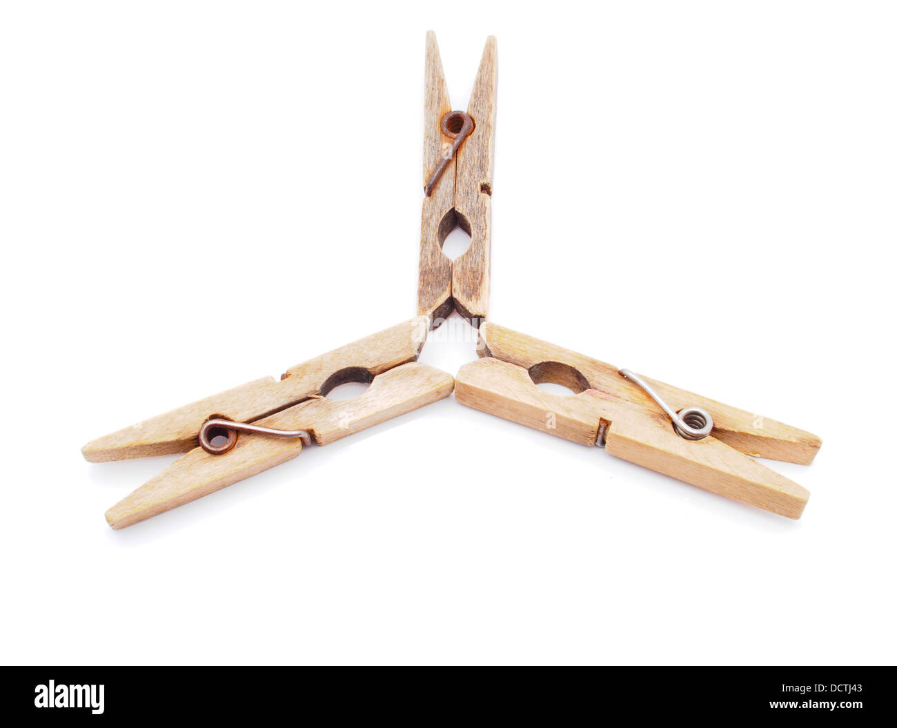 wooden peg on a white background Stock Photo - Alamy