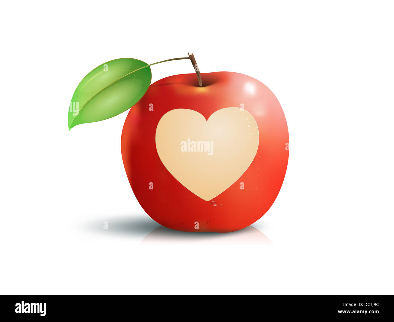 Apple heart pattern hi-res stock photography and images - Alamy