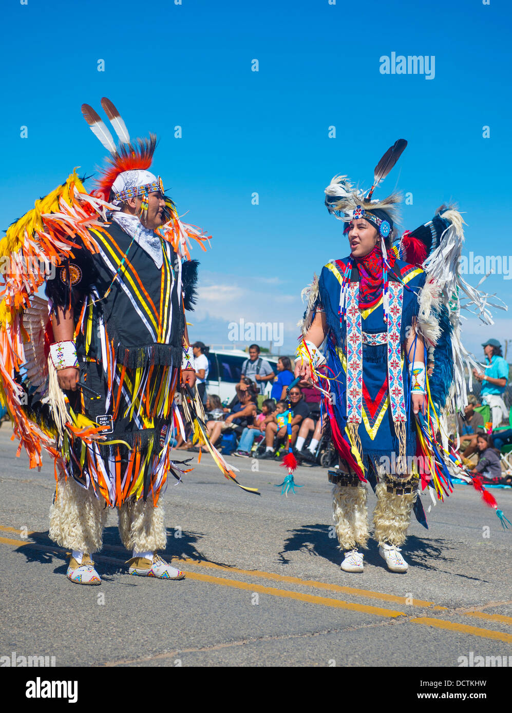 Native Americans with traditional costume participates at the 92 annual ...