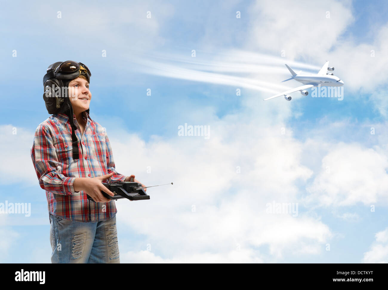 boy dreams of becoming a pilot Stock Photo - Alamy