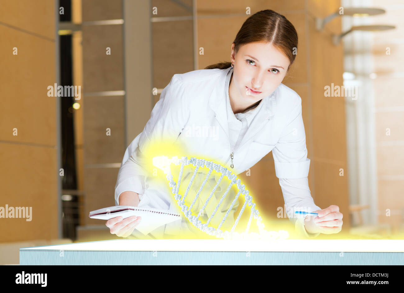 young woman doing research Stock Photo - Alamy