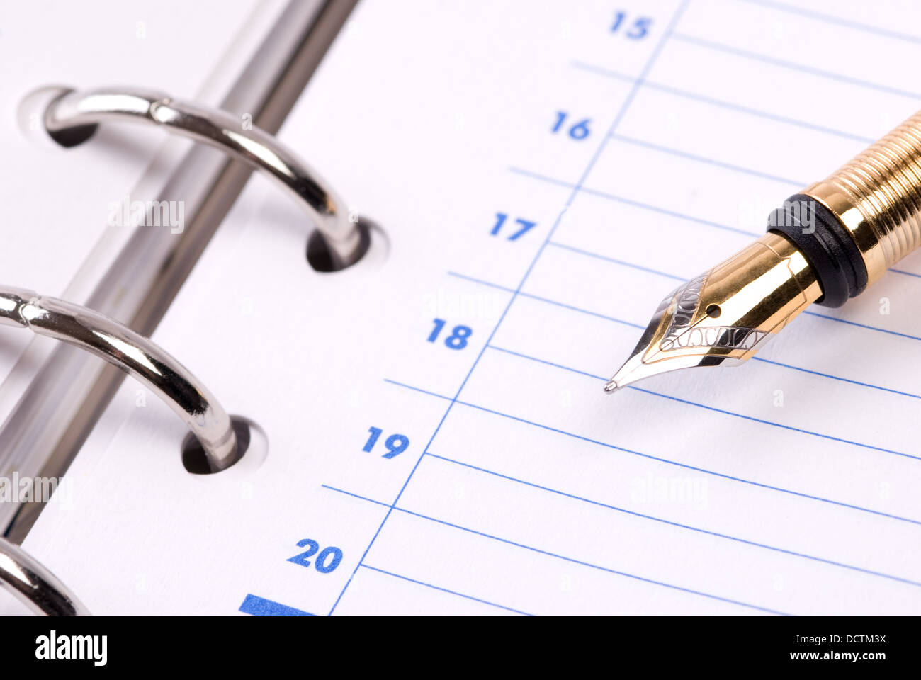 Agenda with black pencil hi-res stock photography and images - Alamy