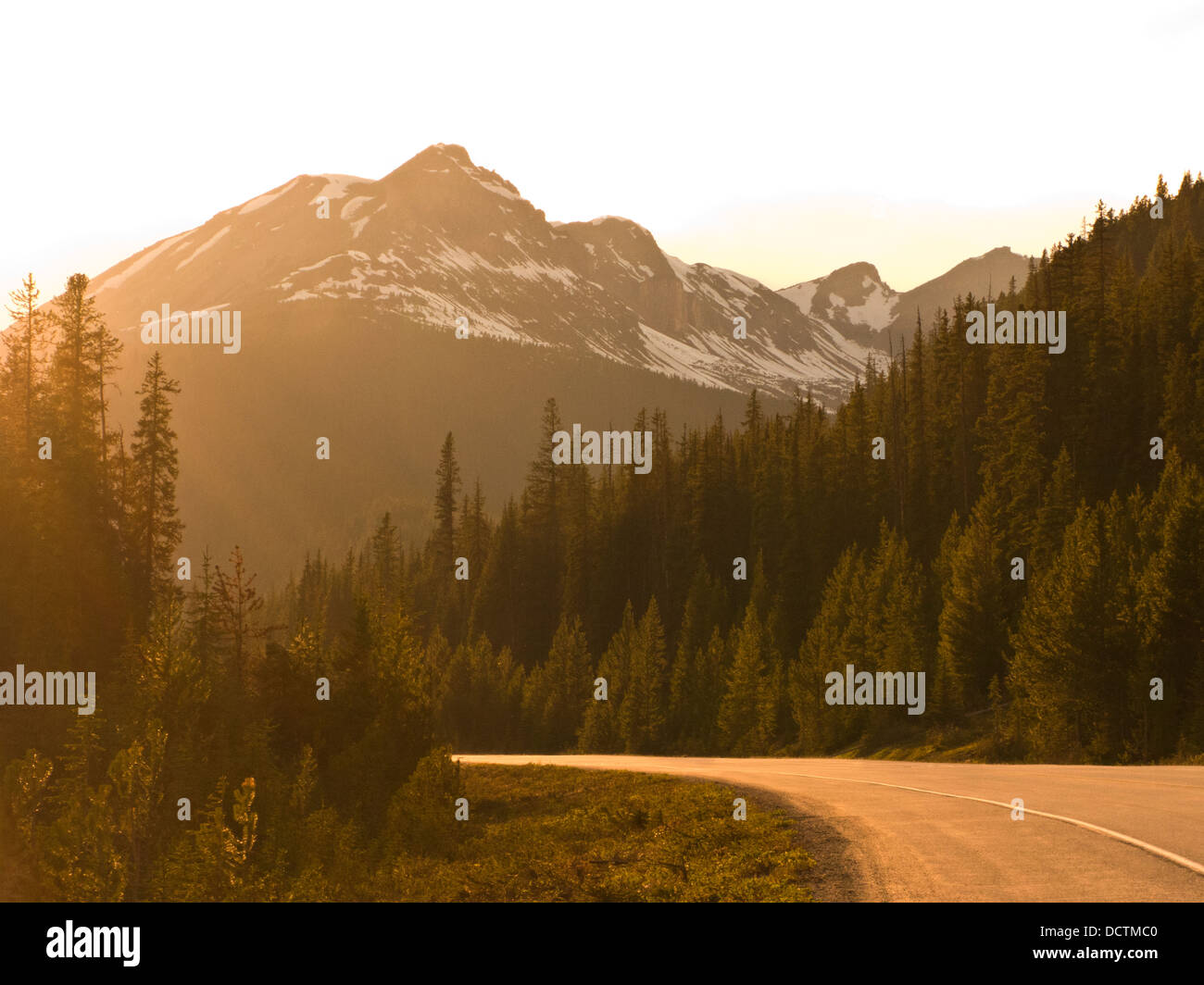 CURVED ROAD ICEFIELDS PARKWAY BANFF NATIONAL PARK ALBERTA CANADA Stock ...