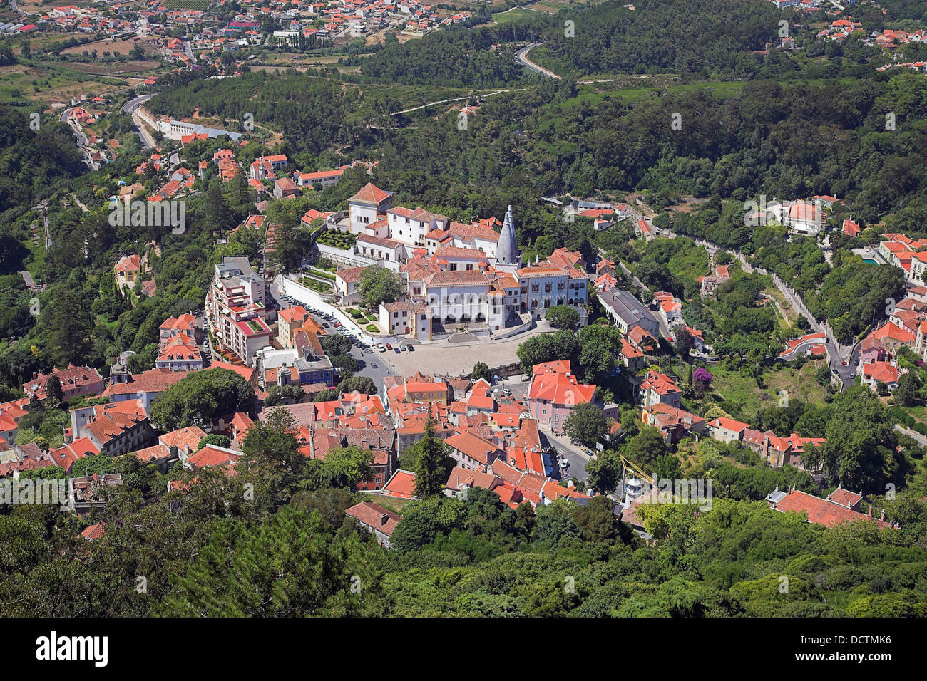 Aerial View Of Sintra, Portugal Stock Photo - Alamy